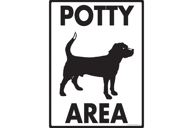 Potty Area Sign Dog Standing Potty Area Yard Exterior Rust - Etsy