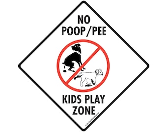 No Poop or Pee Zone Sign - Etsy