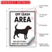 Potty Area Sign - off Leash Area Yard Exterior Rust Free Aluminum Dog ...