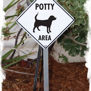 Potty Area Sign - Dog Standing Potty Area Exterior Rust Free Aluminum ...
