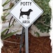 Potty Area Sign Dog Standing Potty Area Exterior Rust Free Aluminum ...