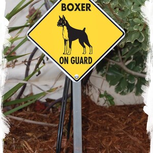 Warning! Boxer on Guard Aluminum Dog Sign or Vinyl Sticker - Etsy