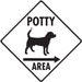 Potty Area With Dog Standing Aluminum Dog Sign 9 X 12 - Etsy