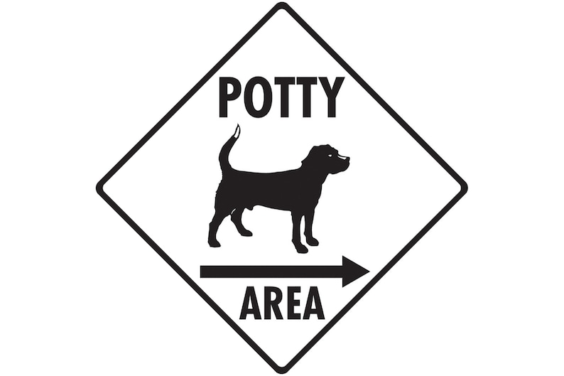 Potty Area Sign Dog Standing Potty Area Exterior Rust Free - Etsy