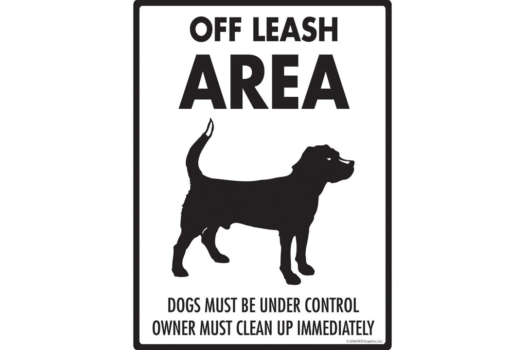 Potty Area Sign - off Leash Area Yard Exterior Rust Free Aluminum Dog ...