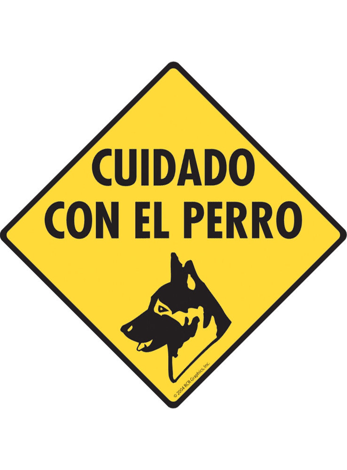 Cuidado Con El Perro spanish Beware of Dog Aluminum Dog Sign | Etsy