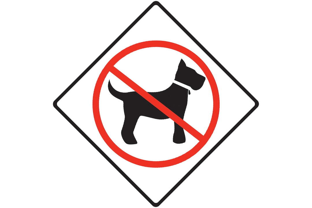 No Dogs Allowed With Symbol Yard Sign - Exterior Rust Free Aluminum ...
