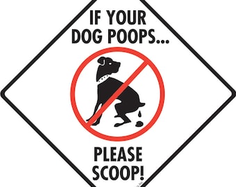Scoop Dog Poop Sign - Etsy