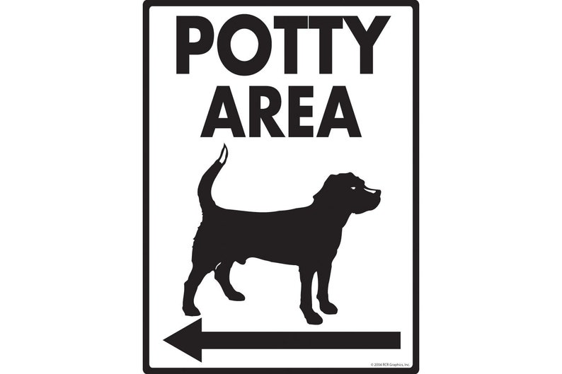 Potty Area Sign Dog Standing Potty Area Yard Exterior Rust - Etsy