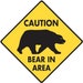 Caution Bear in Area Aluminum Bear Sign or Vinyl Sticker - Etsy