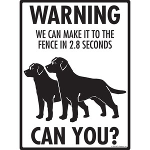 Warning! Labrador Retriever - Property Protected and Beware Aluminum ...