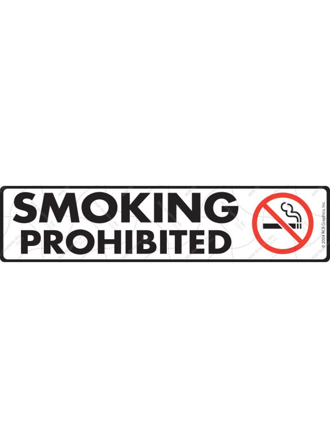 Warning Smoking Prohibited Cigarettes With Symbol Aluminum Sign or ...