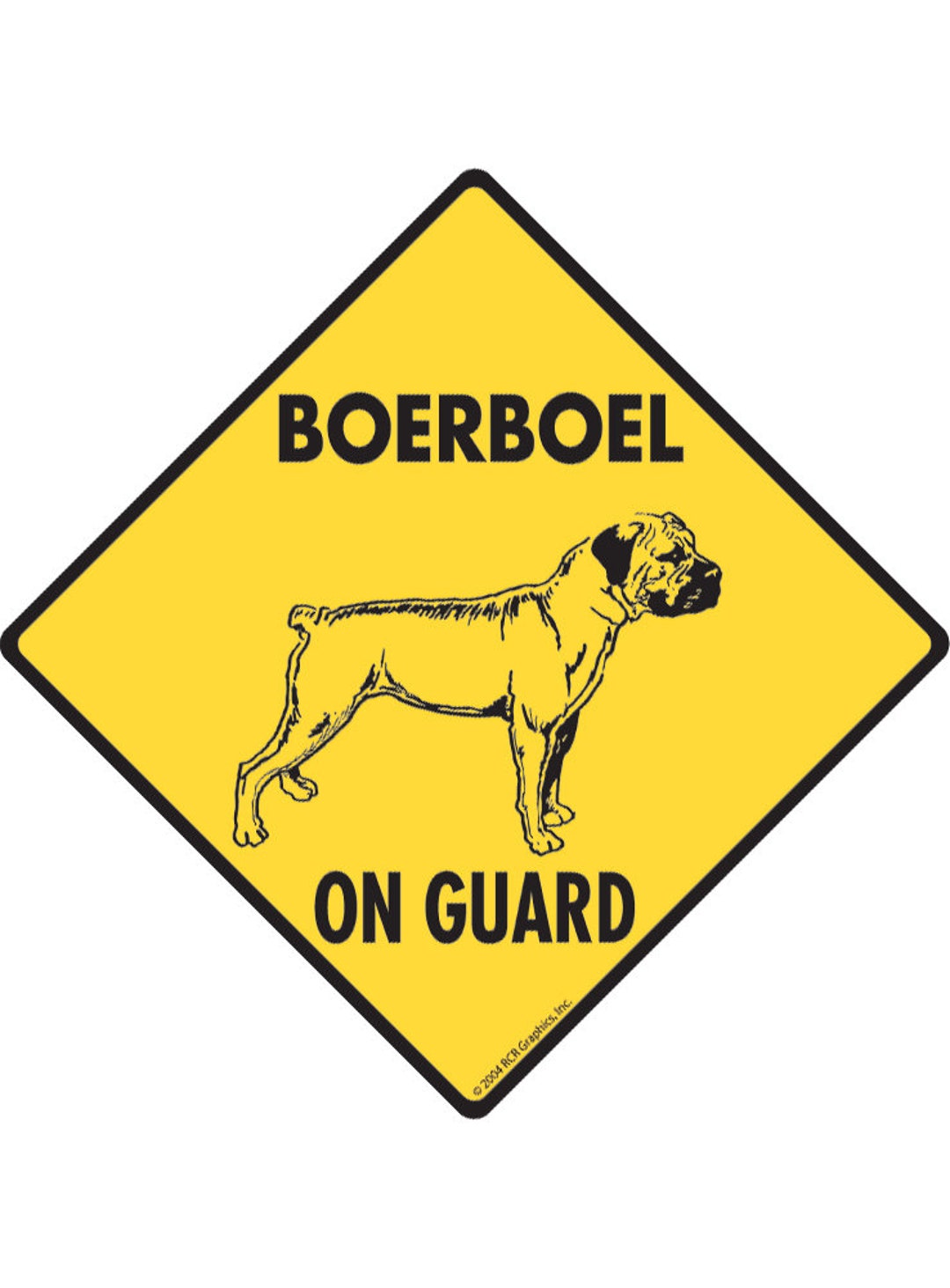 Warning Boerboel on Guard Aluminum Dog Sign or Vinyl Sticker - Etsy