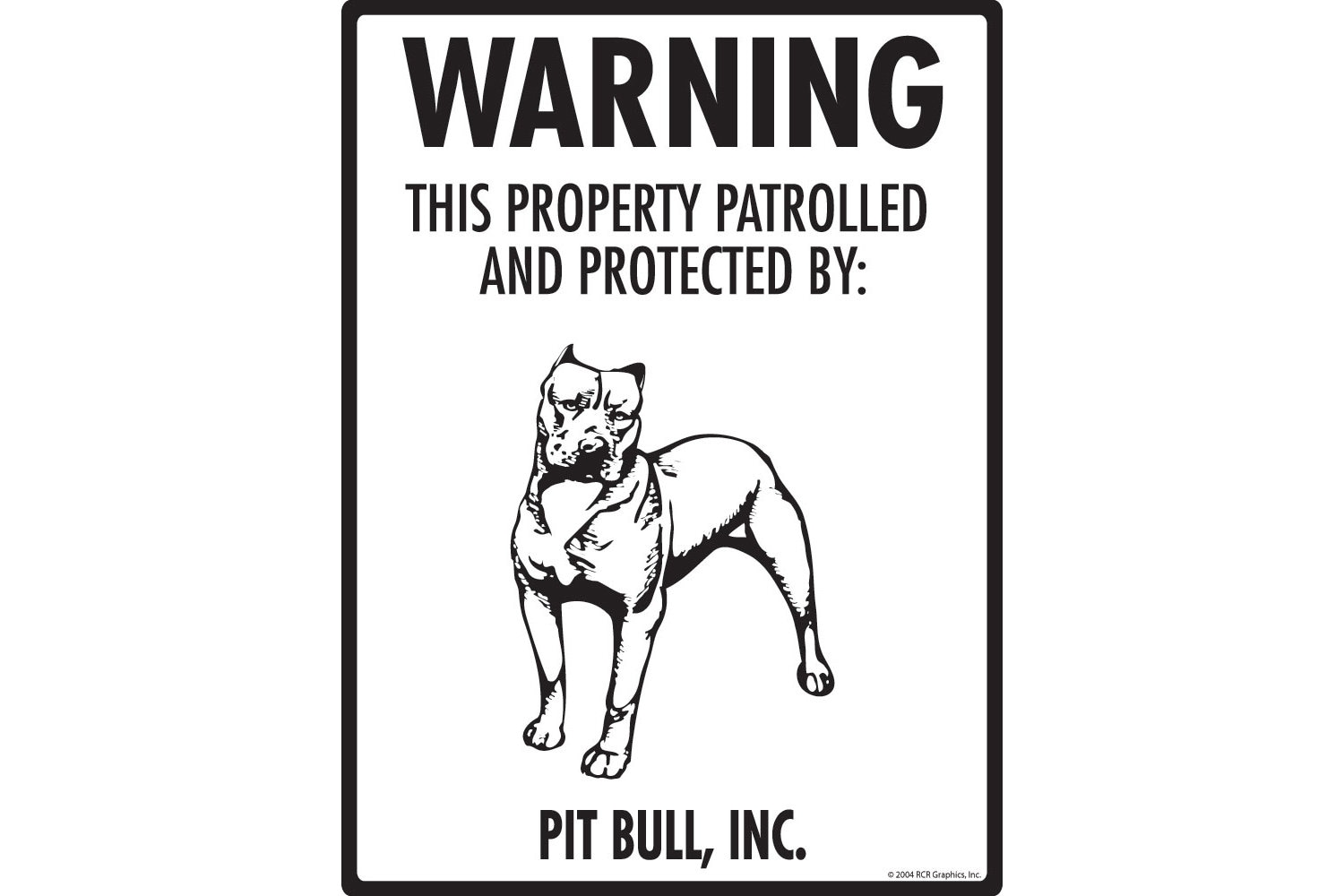 Beware Of Dog Sign Pitbull
