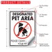 Potty Area Sign Designated Pet Area Clean up After Your Pet Yard ...