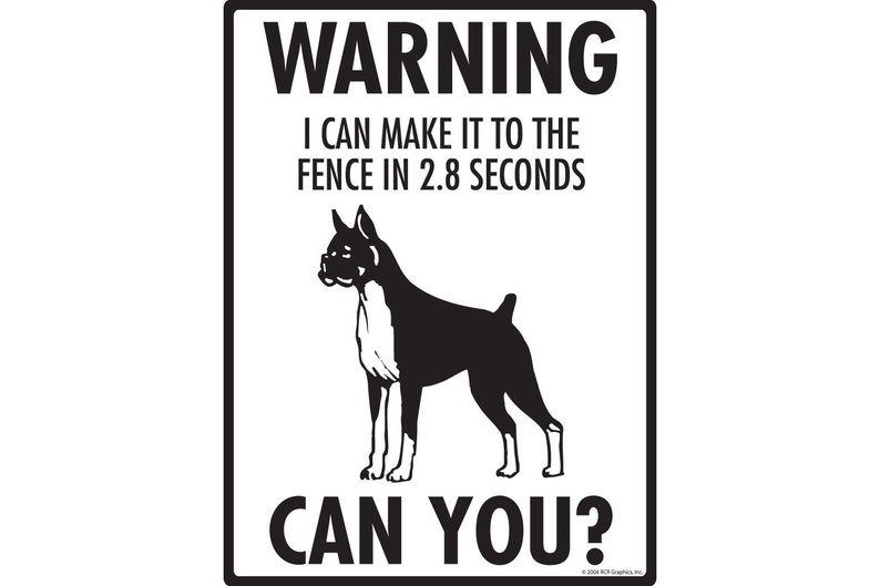 Warning Boxer Property Protected and Beware Aluminum Dog - Etsy
