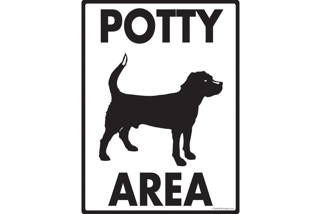 Potty Area With Dog Standing Aluminum Dog Sign - 9" X 12" - Etsy