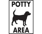 Potty Area With Dog Standing Aluminum Dog Sign 9 X - Etsy