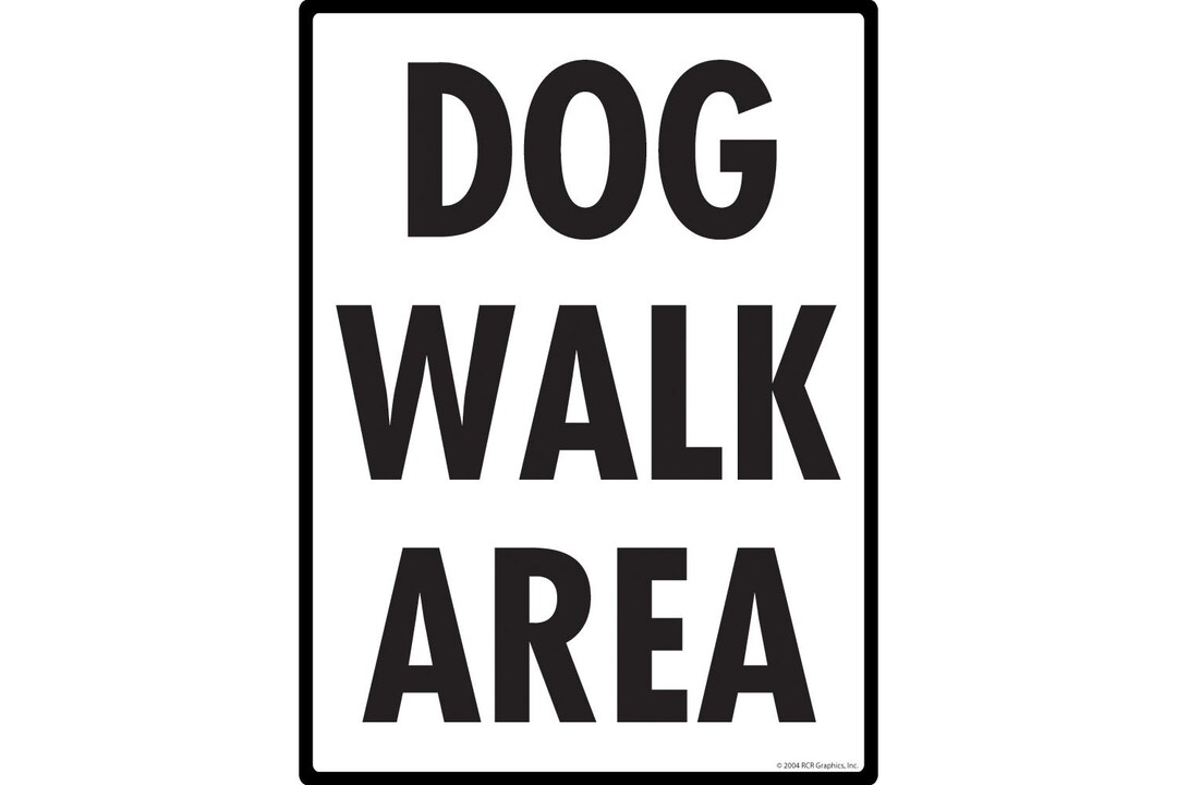 Potty Area Sign - Dog Walk Area Yard Exterior Rust Free Aluminum Dog ...