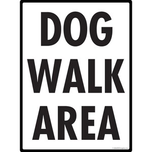 Potty Area Sign Dog Walk Area Yard Exterior Rust Free Aluminum Dog Rest ...