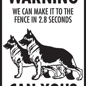 Warning German Shepherd Property Protected and Beware | Etsy