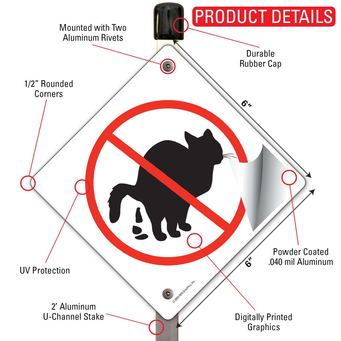 No Cat Pooping With Cat Pooping Image Aluminum Sign or Vinyl - Etsy