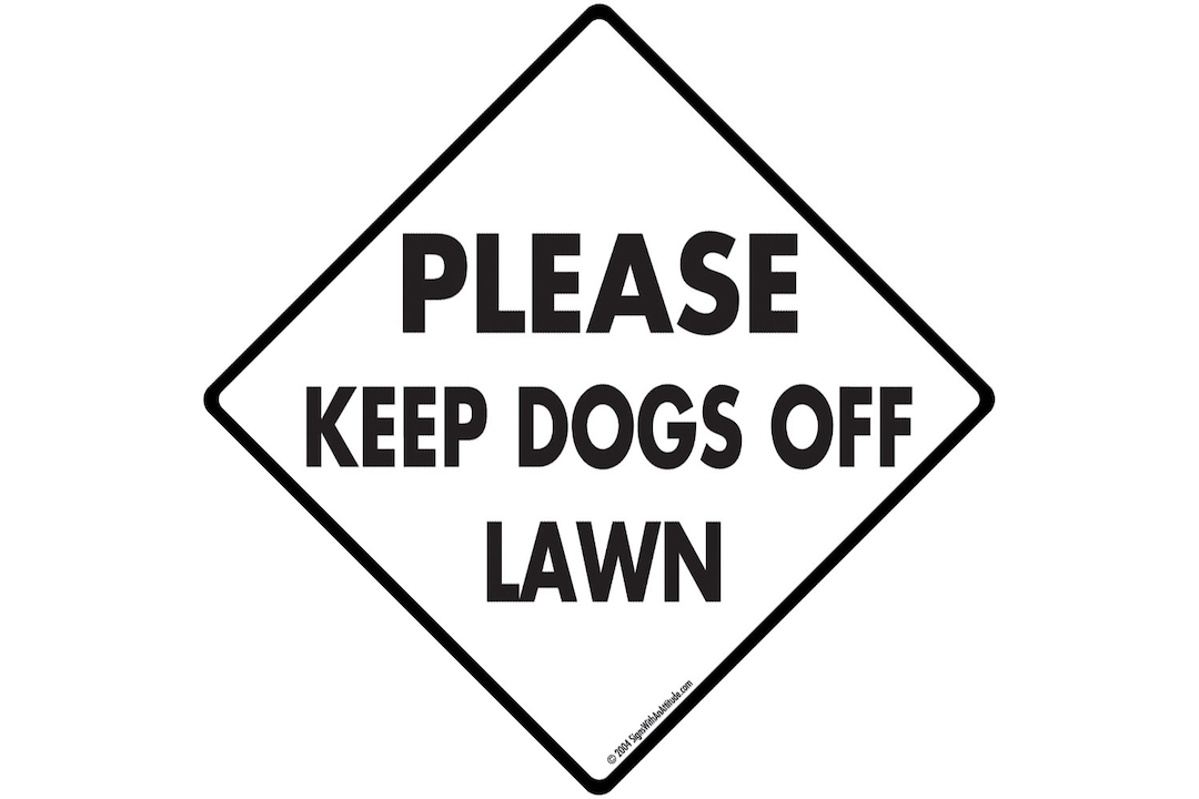 Keep Dogs off Lawn Exterior Rust Free No Dog Pooping Aluminum Sign or ...