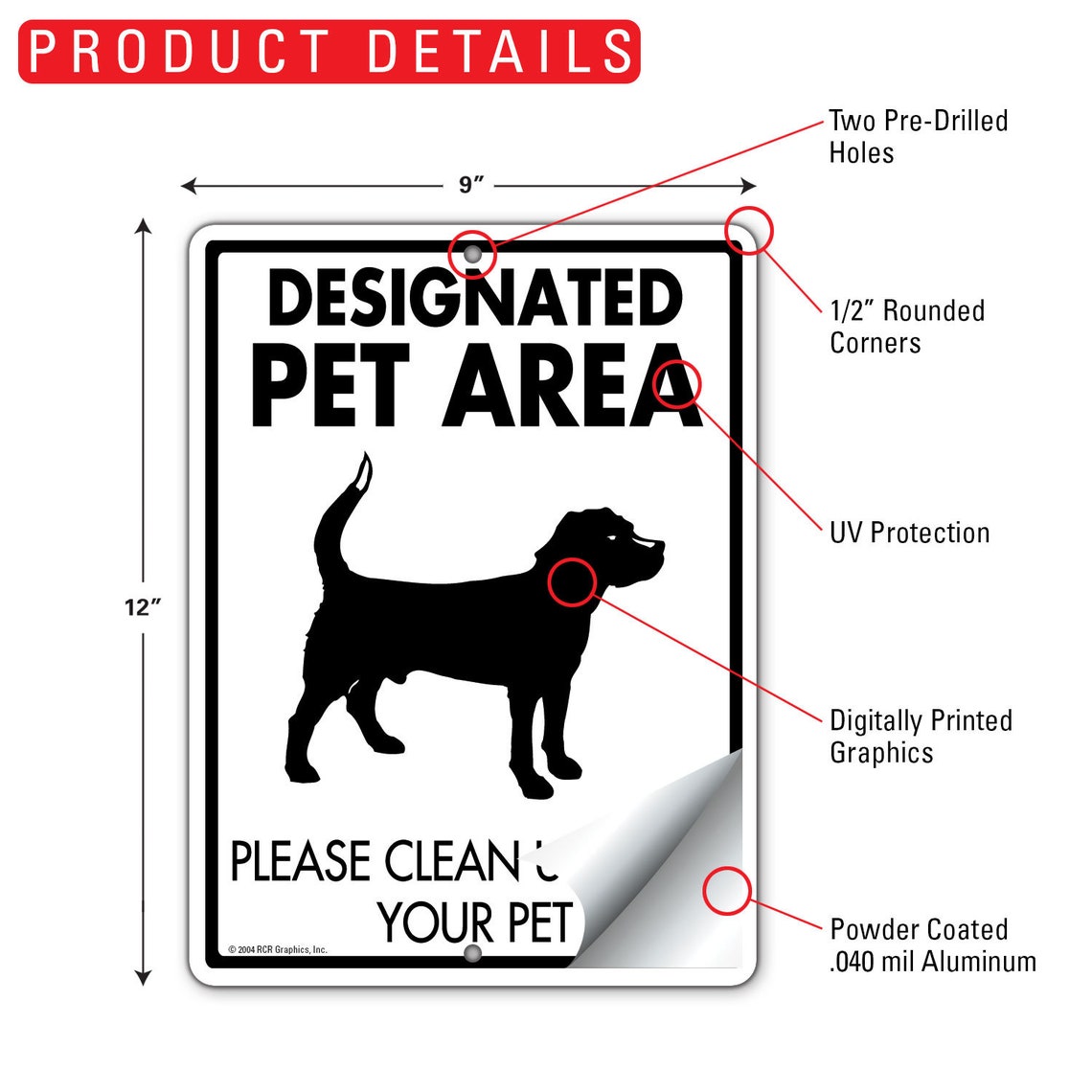 Potty Area Sign Designated Pet Area Clean up After Your - Etsy