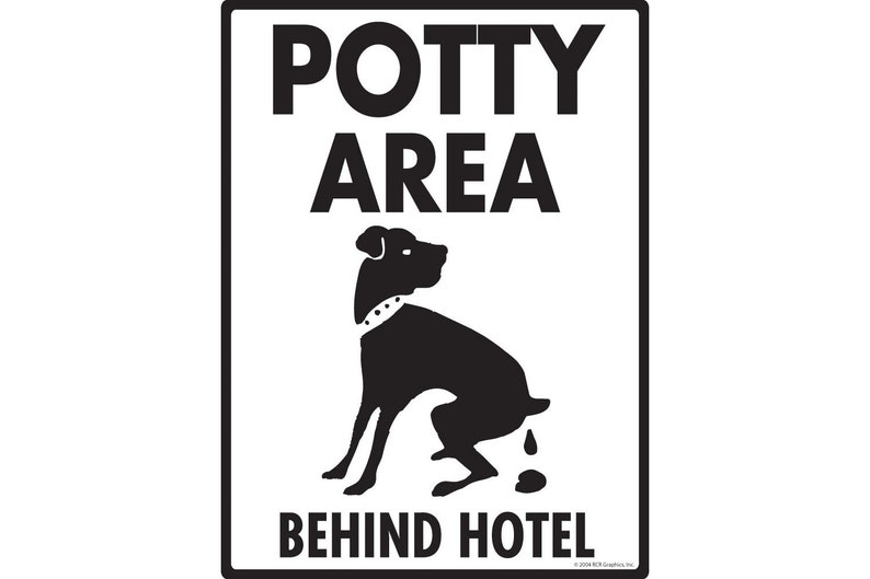Potty Area Sign Dog Pooping Potty Area Yard Exterior Rust - Etsy