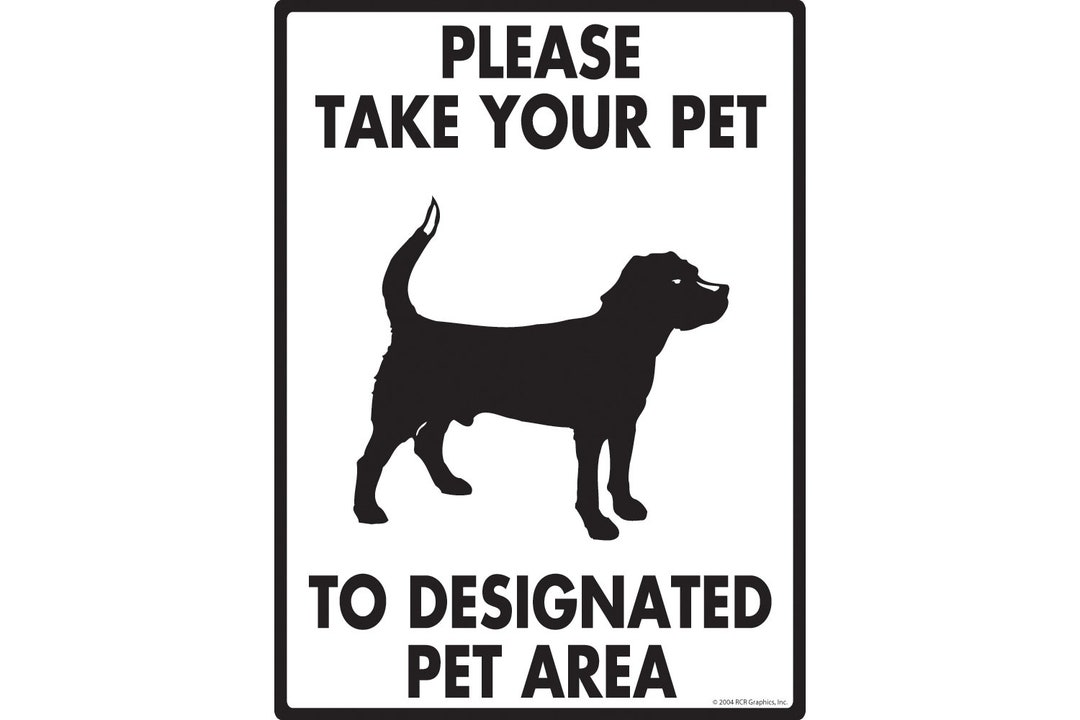 Potty Area Sign - Please Take Your Pet to Designated Pet Area Yard ...
