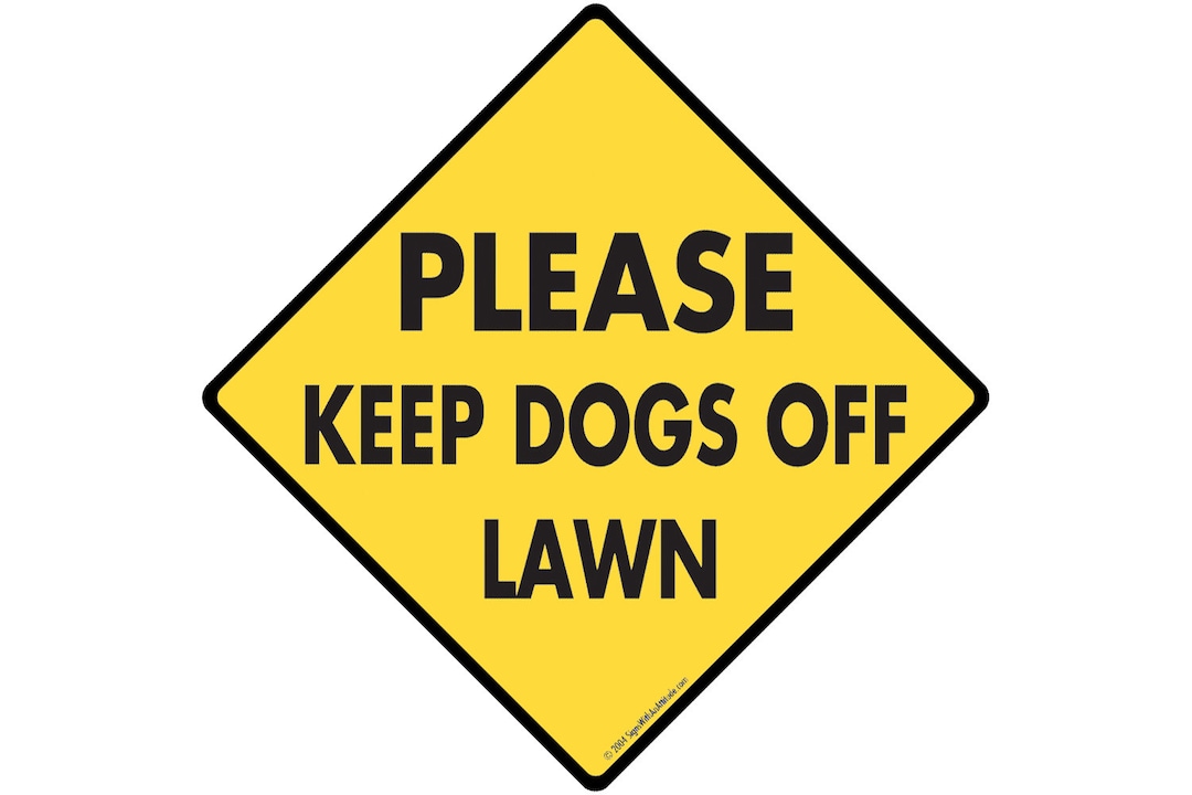 Keep Dogs off Lawn Exterior Rust Free No Dog Pooping Aluminum Sign or ...