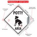 Potty Area Sign Dog Pooping Potty Area Exterior Rust Free Aluminum Sign ...