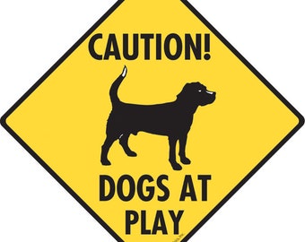 Dog at Play Sign | Etsy