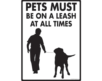 Keep Dog on Leash Sign - Etsy