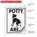 Potty Area Sign - Dog Pooping Potty Area Yard Exterior Rust Free ...