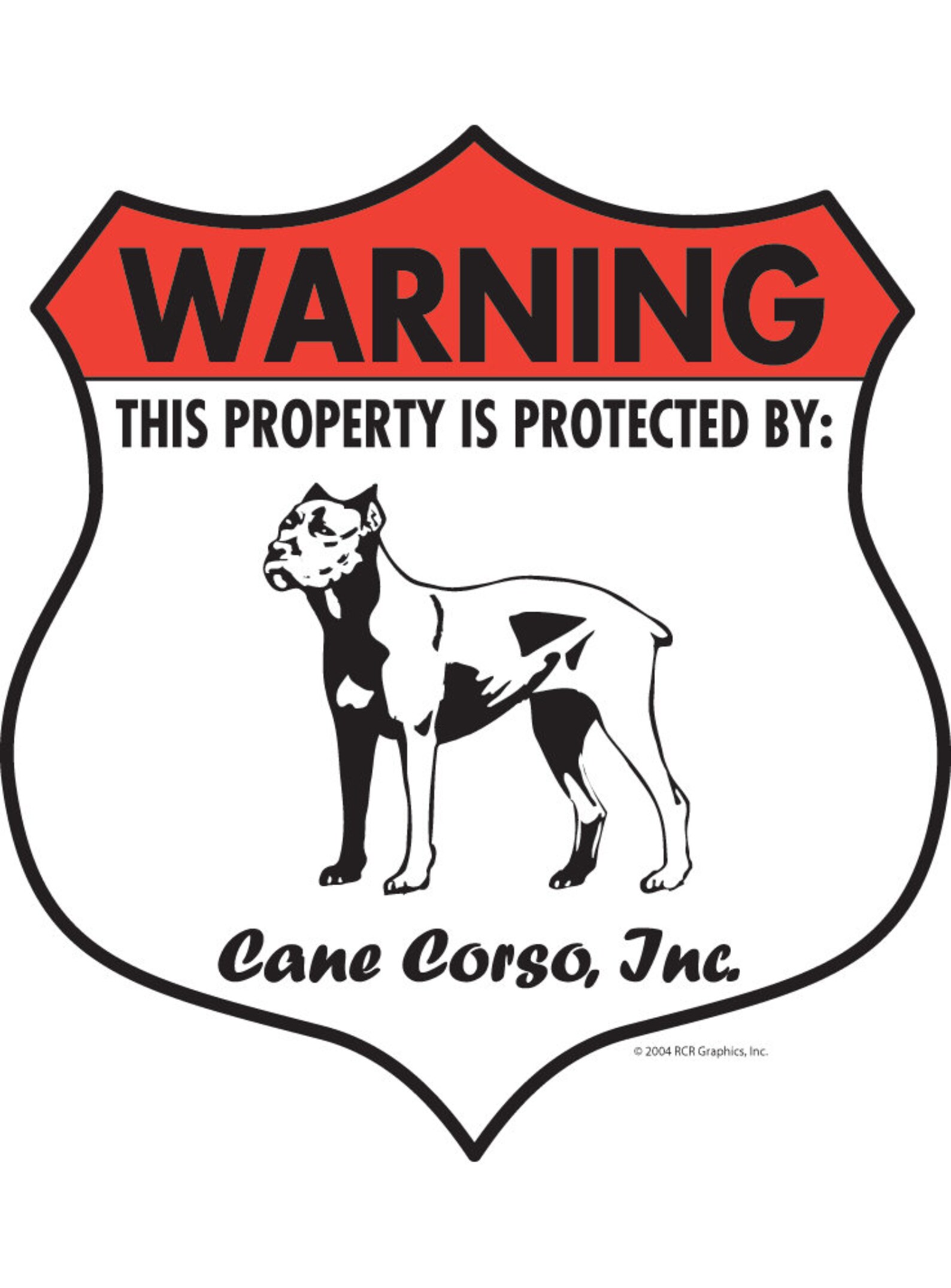 Warning Cane Corso Property Patrolled and Protected Dog | Etsy