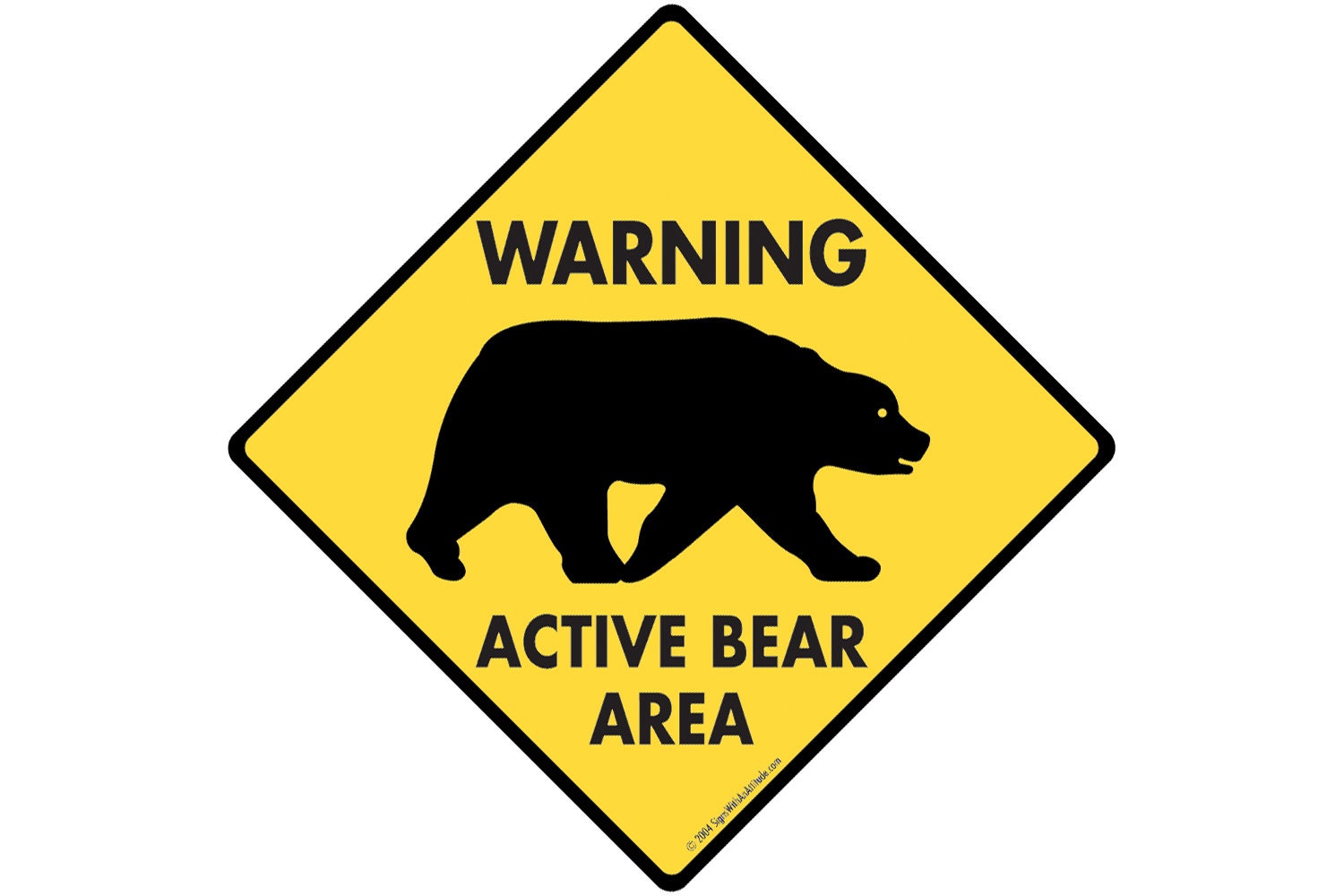 Warning Active Bear Area Aluminum Bear Sign or Vinyl Sticker - Etsy Canada