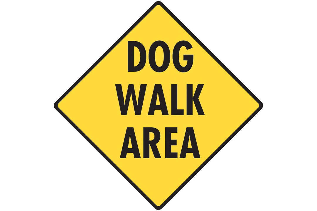 Potty Area Sign - Dog Walk Area Yard Sign Exterior Rust Free Aluminum ...