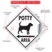 Potty Area Sign - Dog Standing Potty Area Exterior Rust Free Aluminum ...