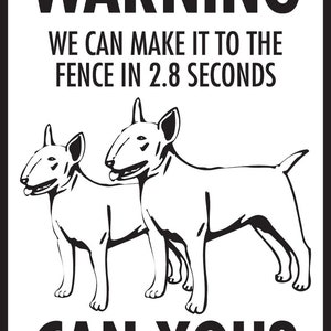 Warning Bull Terrier Property Protected and Beware Aluminum - Etsy