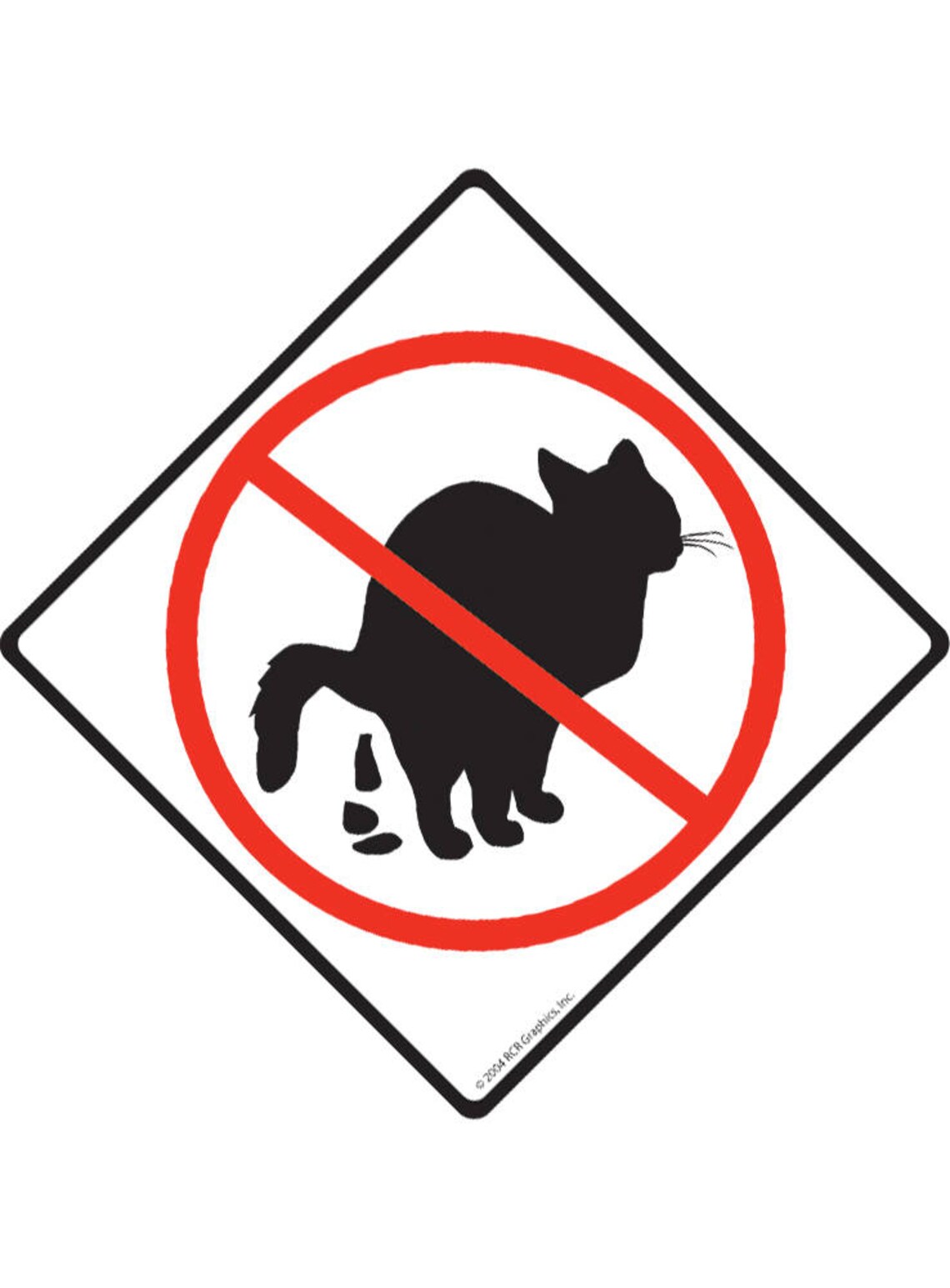 No Cat Pooping With Cat Pooping Image Aluminum Sign or Vinyl - Etsy