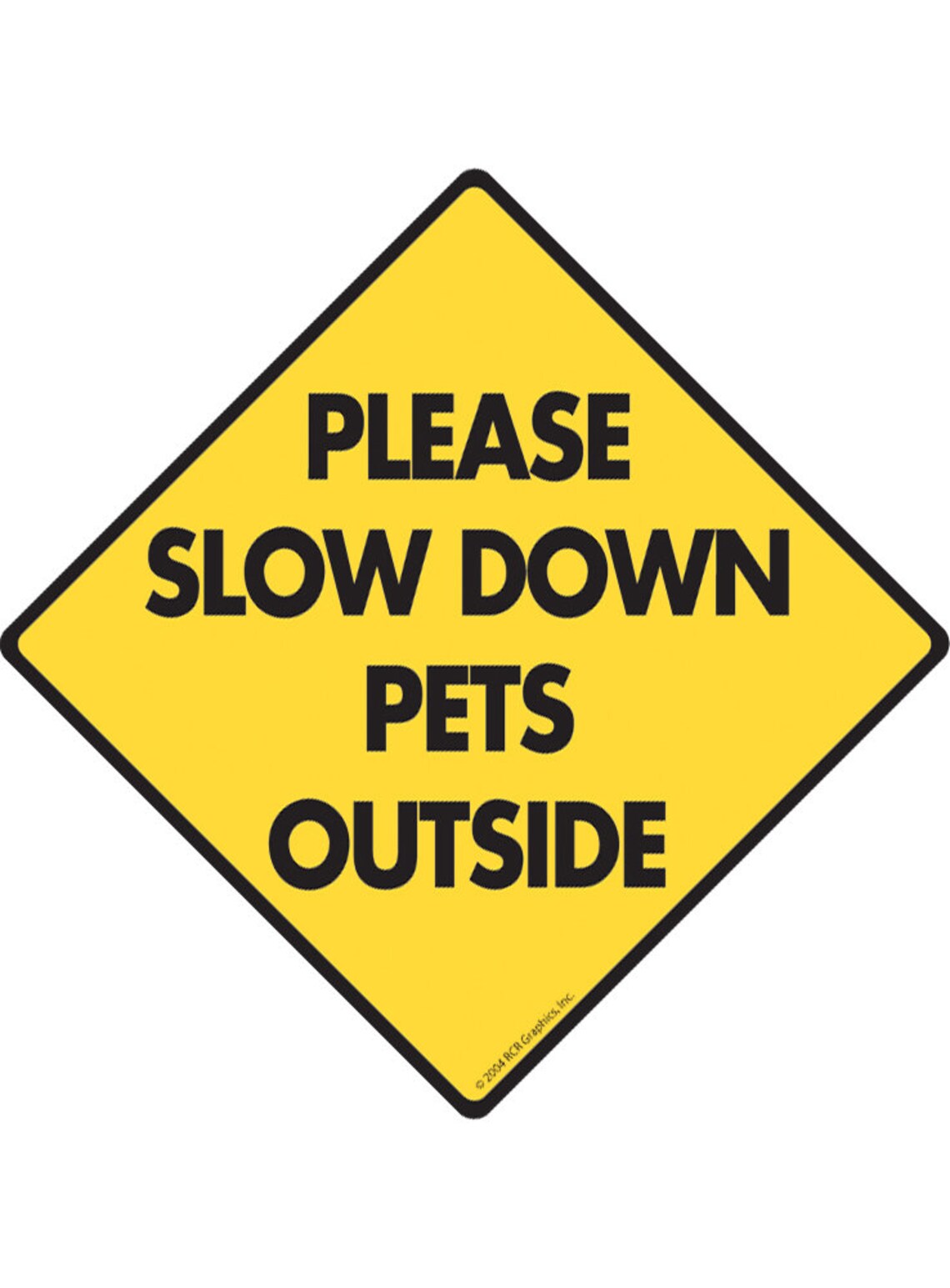 Caution Please Slow Down Pets Outside Aluminum Dog Sign or | Etsy