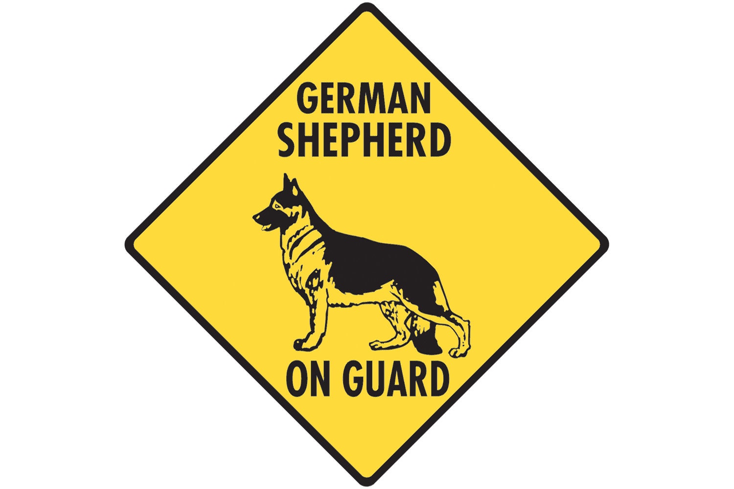 Warning! German Shepherd on Guard Aluminum Dog Sign or Vinyl Sticker - Etsy
