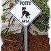 Potty Area Sign Dog Pooping Potty Area Exterior Rust Free Aluminum Sign ...