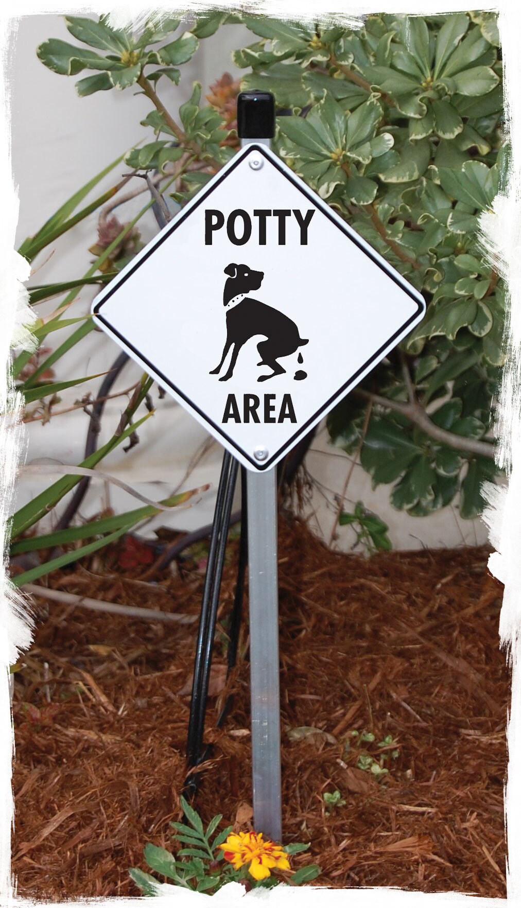 Potty Area Sign Dog Pooping Potty Area Exterior Rust Free - Etsy
