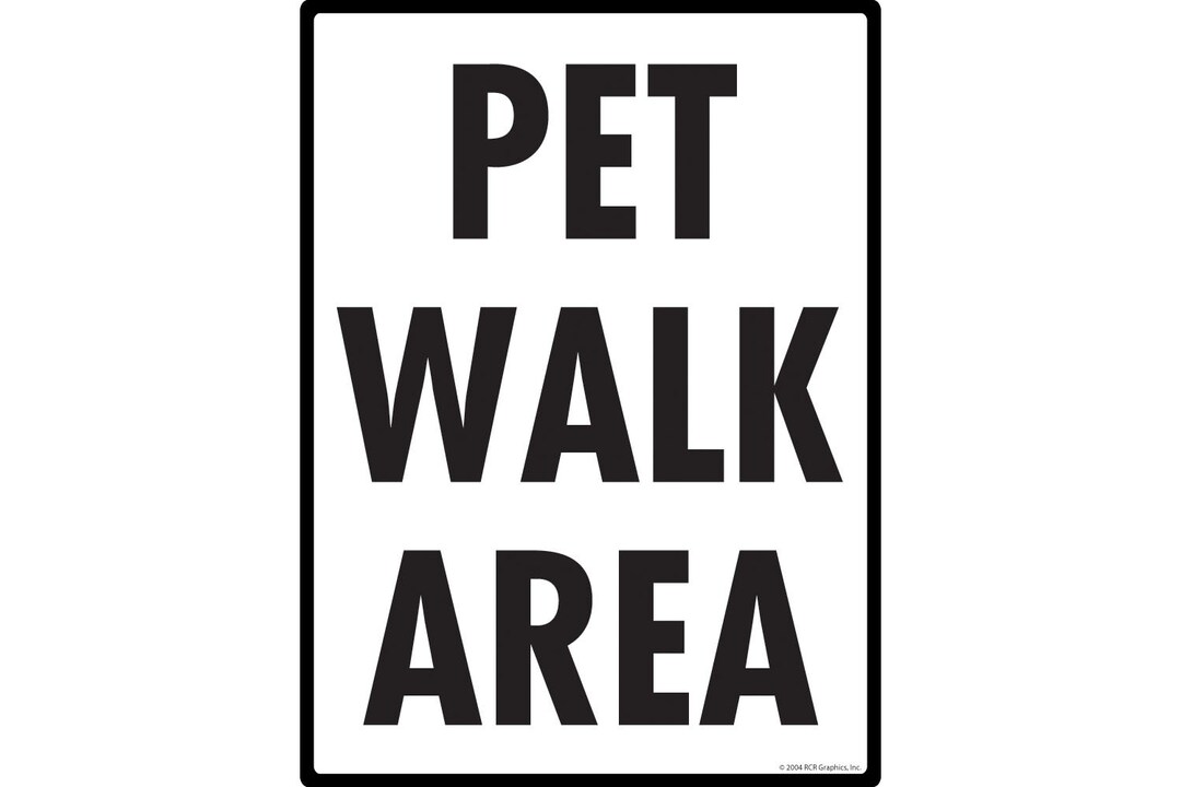 Potty Area Sign - Pet Walk Area Yard Exterior Rust Free Aluminum Dog ...