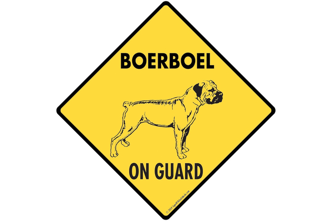 Warning! Boerboel on Guard Aluminum Dog Sign or Vinyl Sticker - Etsy
