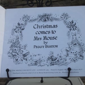 Vintage Children's Medici Picture Book Peggy Burton Christmas Comes to ...