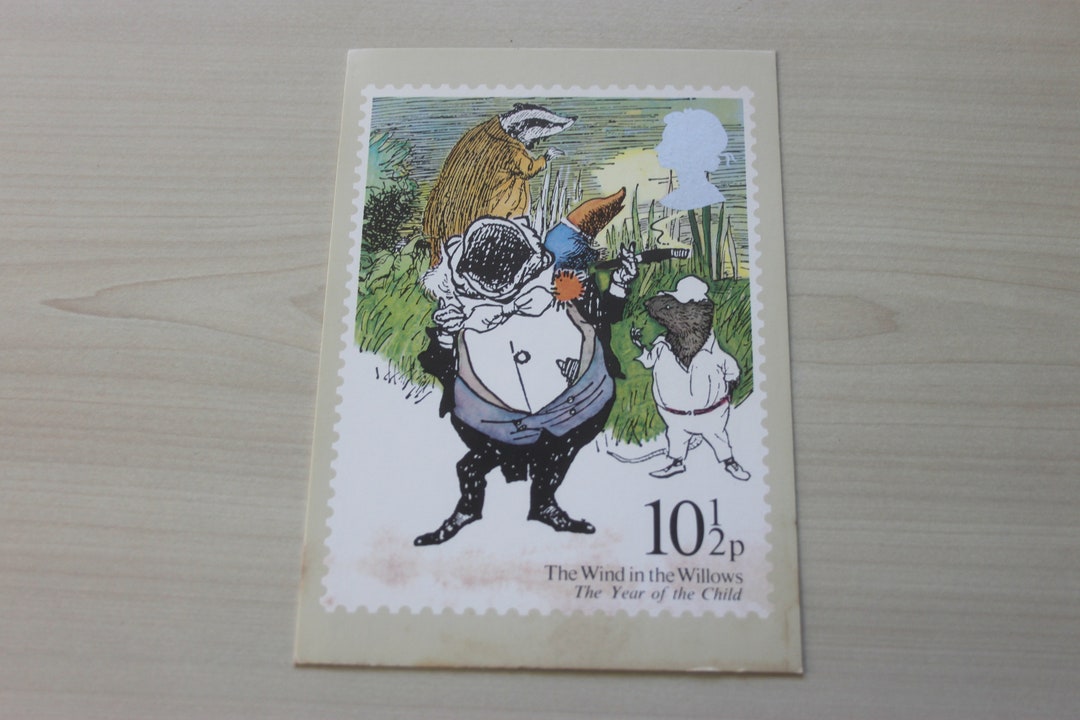 Vintage Stamp Postcard Wind of the Willows 10.5p Stamp 1979, Year of the Child Toad of Toad Hall ...