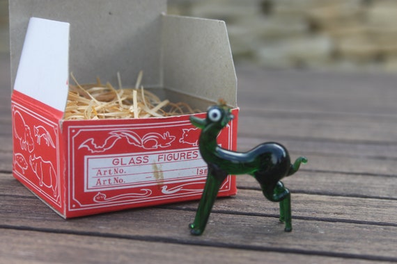 Red Ball Japan Glass Figurines Glass Animals Children's - Etsy